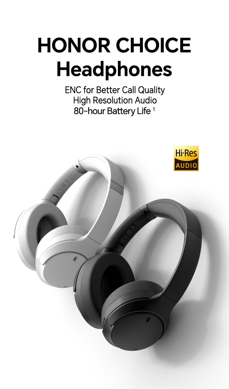 HONOR Choice Bluetooth Headphone 80 Hours Battery Life Wireless Headset ...