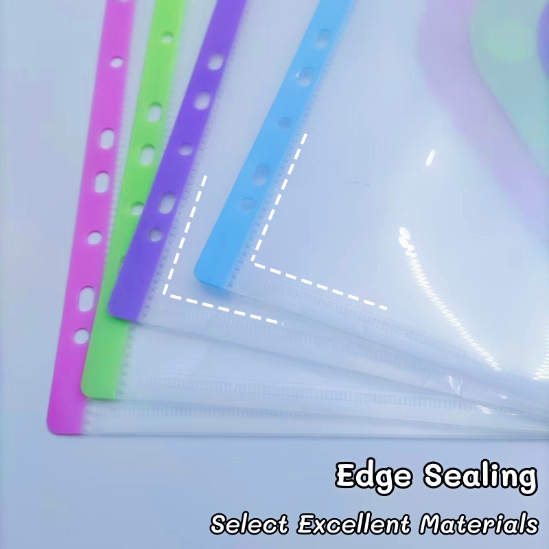 A4/Long Loose Leaf Plastic Envelope Binder Pouch Paper Organizer ...