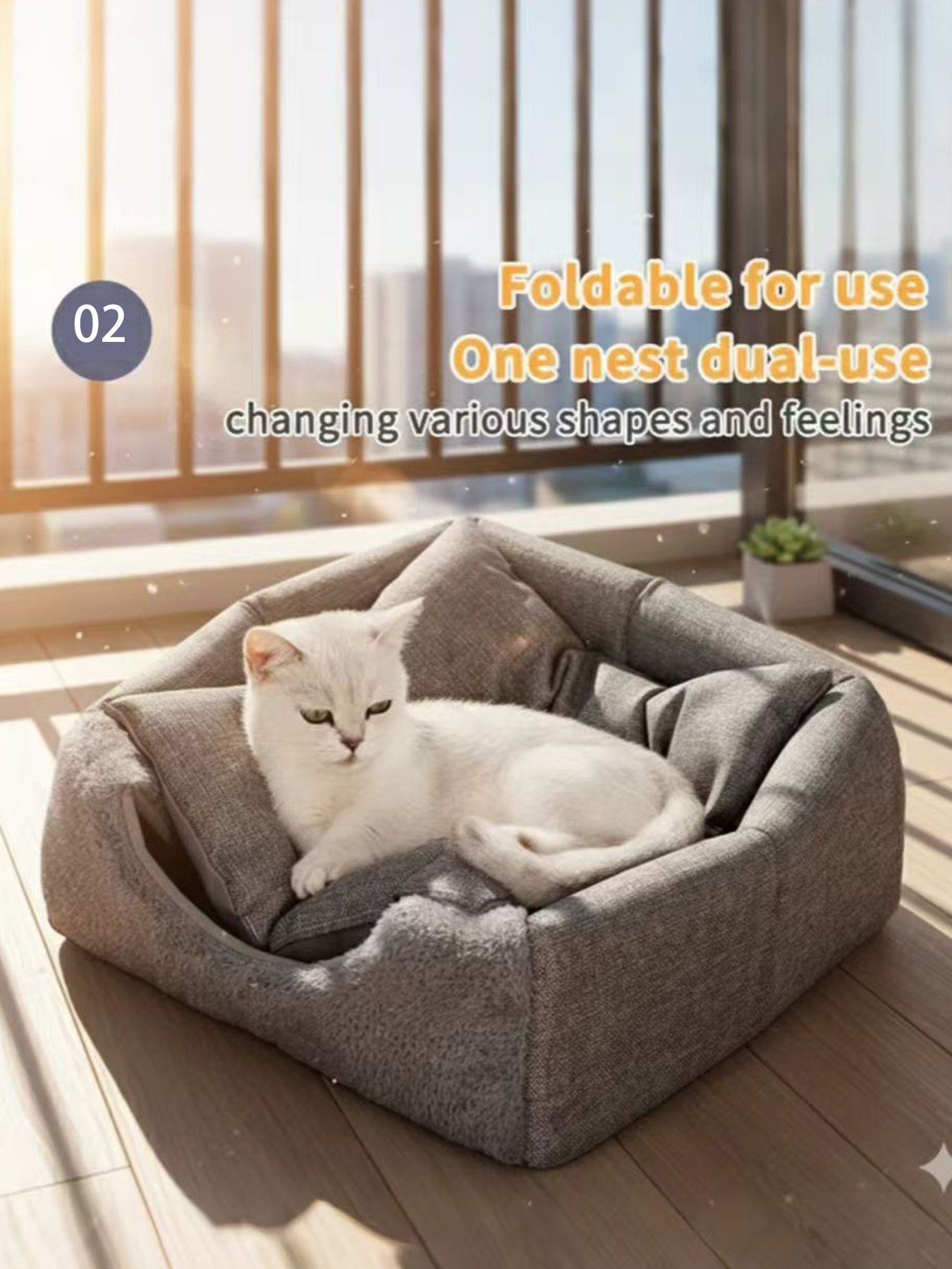 Lifestyle-Cross-border hot-dog cat house, warm, suitable for all ...