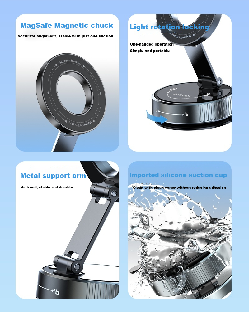 Car Phone Holder 2025 New Vacuum Suction Folding Car Screen Navigation ...