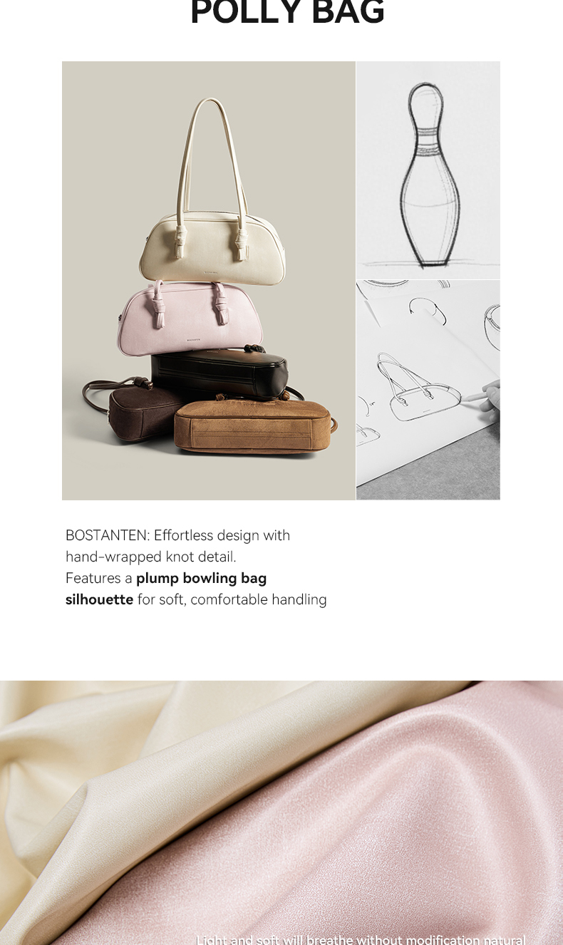 BOSTANTEN Polly Bag Fashion Shoulder Bags Suede Material | Shopee ...