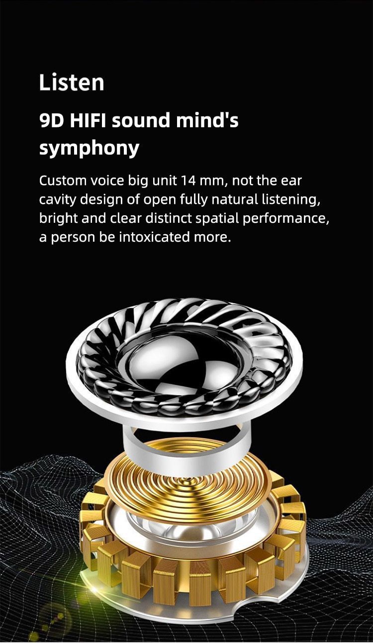 A520 TWS Wireless Bluetooth Earphones Super Bass HIFI Stereo Ear-Hook ...