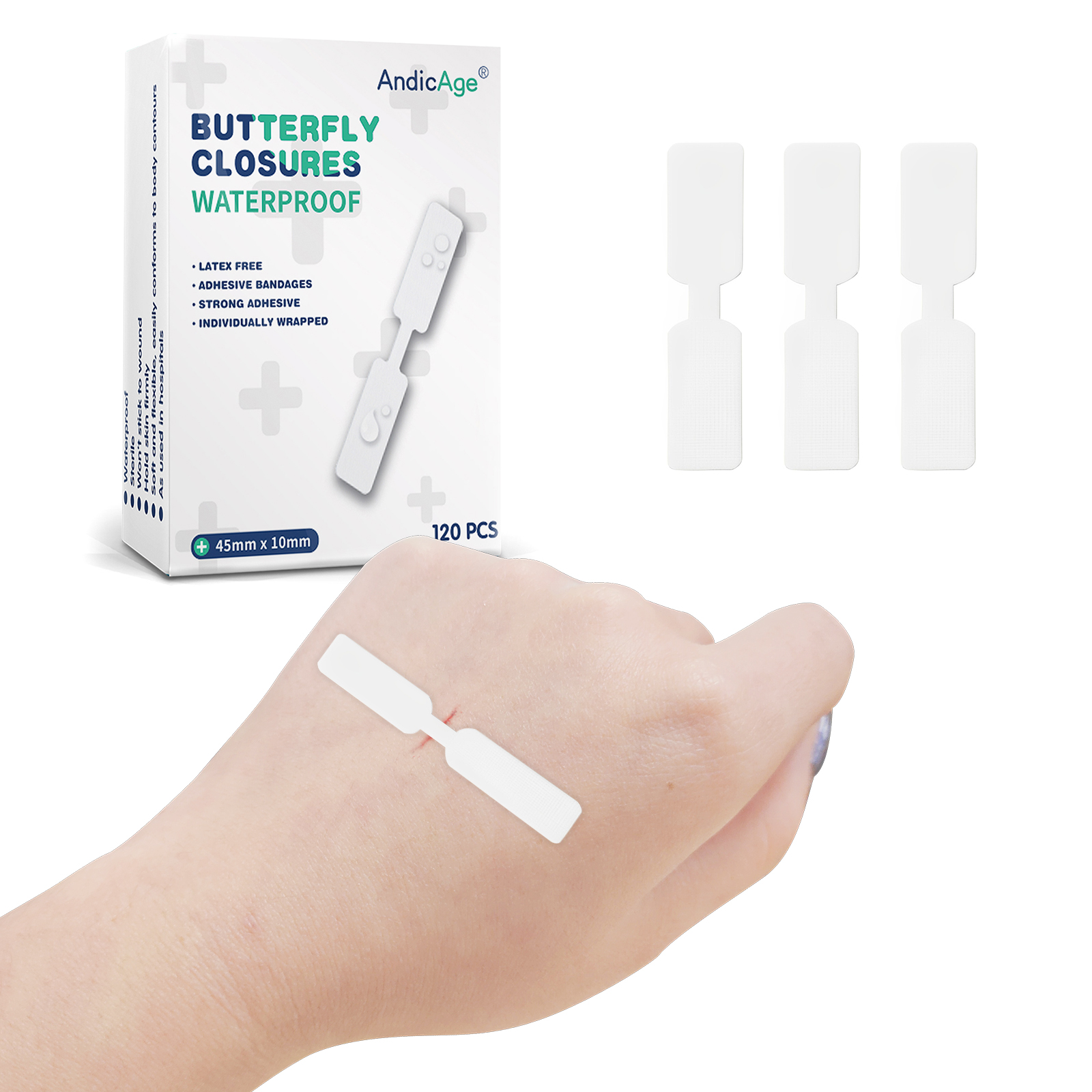 120/240PCs Butterfly Adhesive Wound Closure Band Aid Bandages Small ...