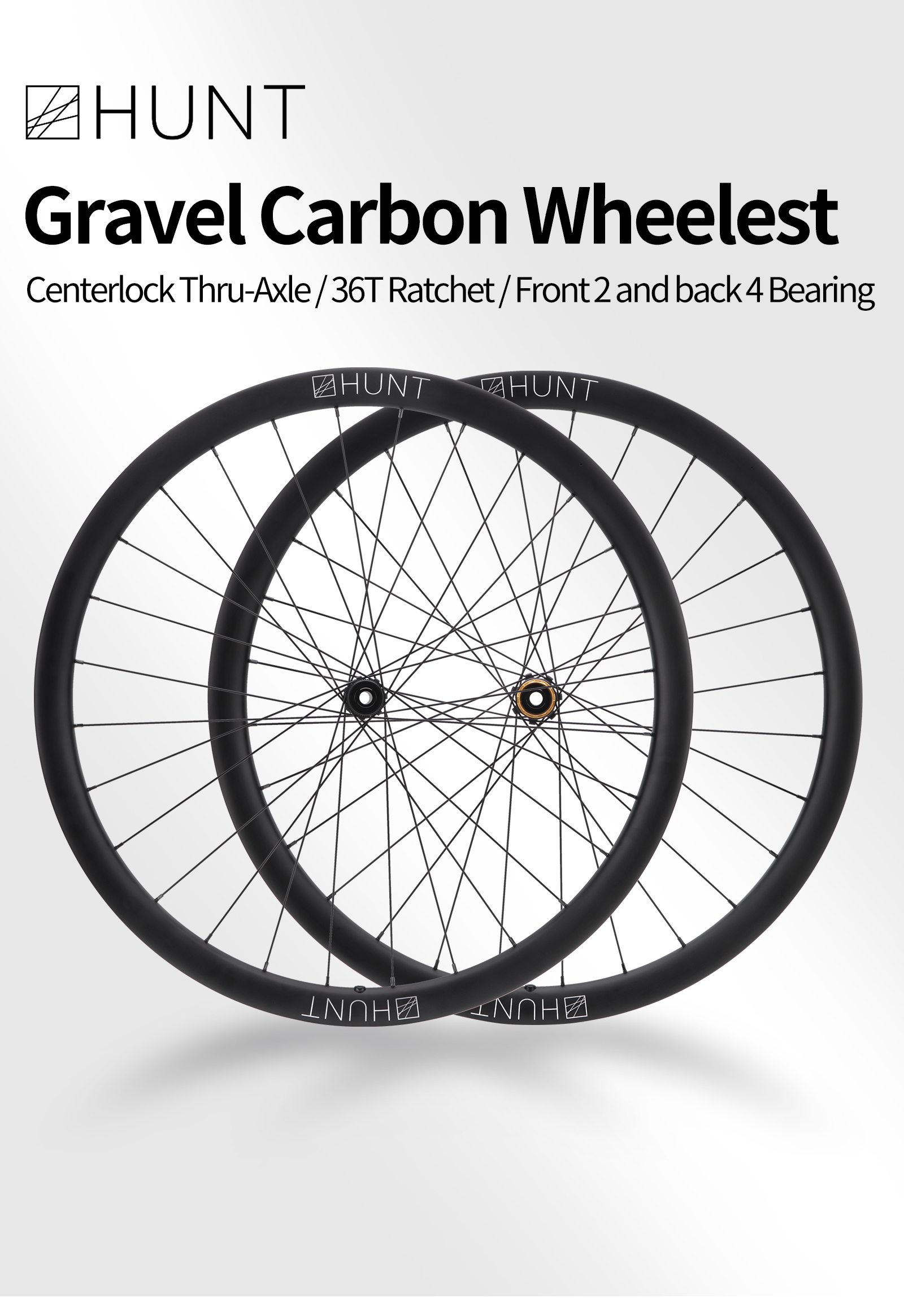 MEROCA HUNT Gravel Bike Carbon Fiber Wheelset Carbon Clincher Wheels ...