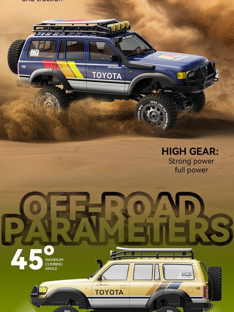 JXC C5826 V2 1/12 Licensed Toyota Land Cruiser LC80 RC Rock Crawler 2 ...