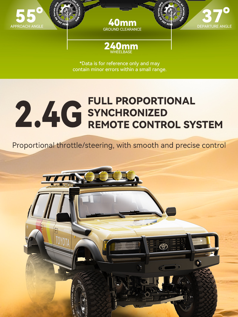JXC C5826 V2 1/12 Licensed Toyota Land Cruiser LC80 RC Rock Crawler 2 ...