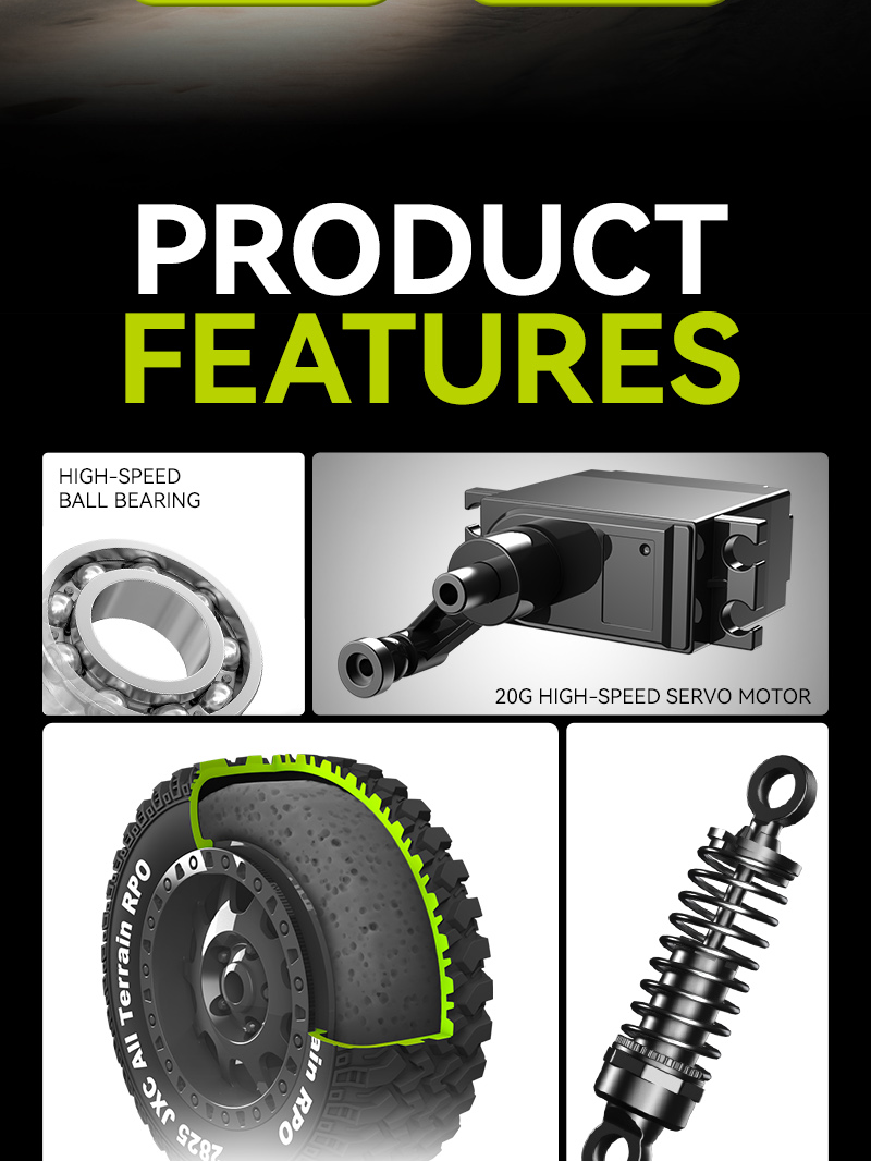 JXC C5826 V2 1/12 Licensed Toyota Land Cruiser LC80 RC Rock Crawler 2 ...