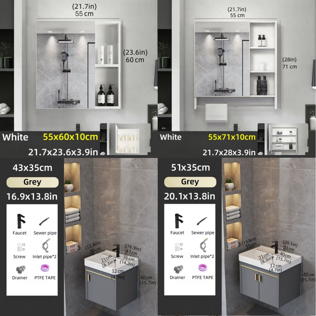 Lavatory Sink Complete Set Toilet Wash Basin Bathroom Sink With Cabinet ...
