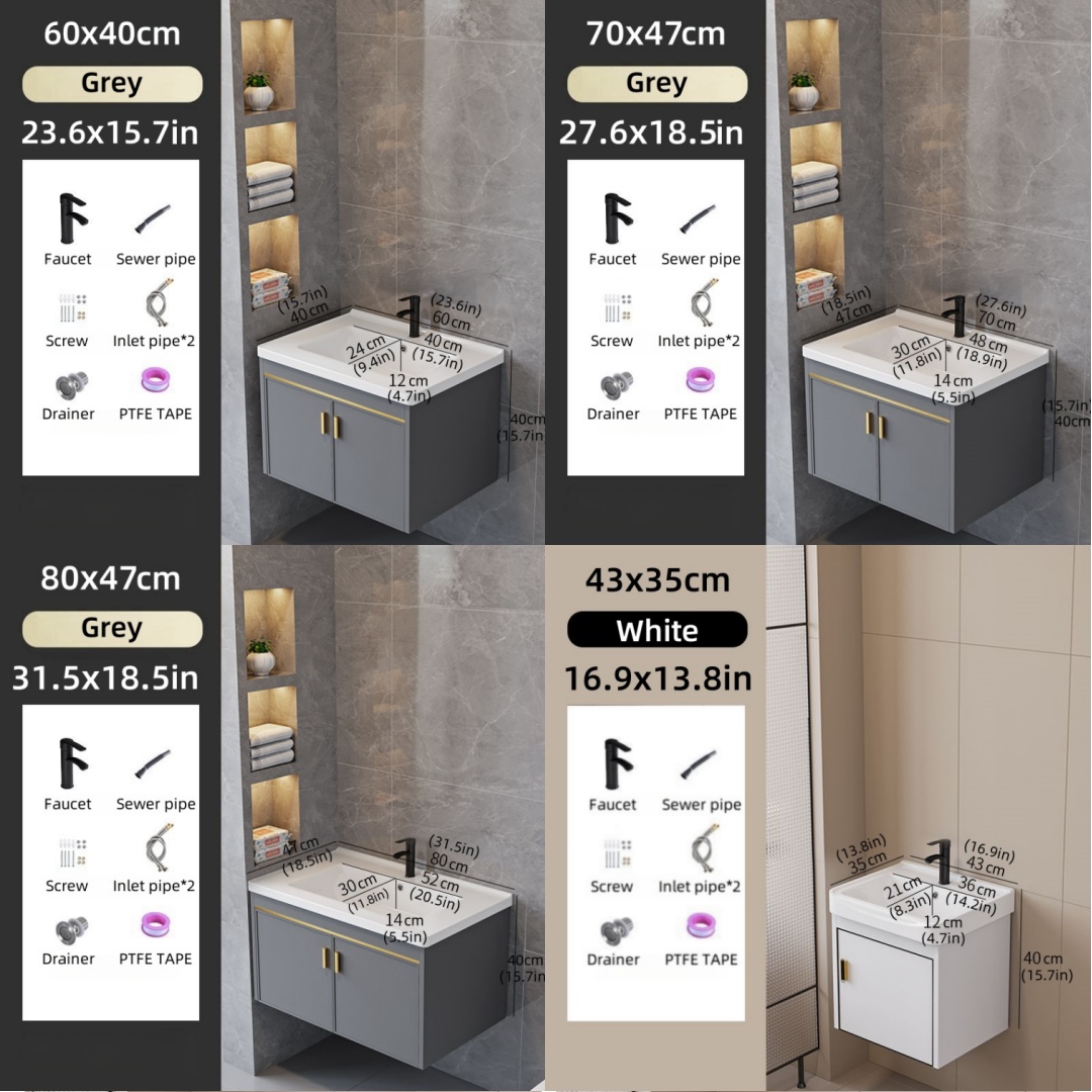 Lavatory Sink Complete Set Toilet Wash Basin Bathroom Sink With Cabinet ...