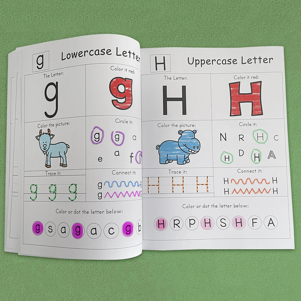 Letters A-Z Alphabet Phonics Practice Workbook Preschool Learning ...