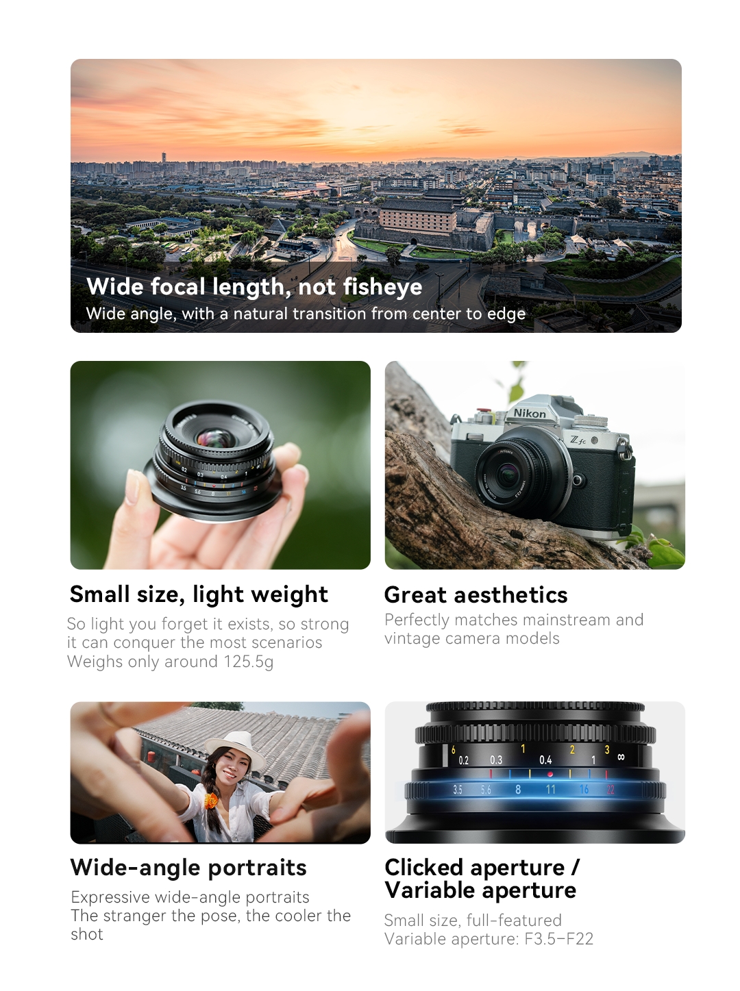 7artisans 10mm F3.5 APS-C MF Ultra Wide Angle Prime Manual Focus Street ...