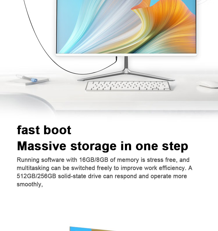 2025 New 】 22 inch full HD all-in-one computer, i5/i7 processor, free MS Office+Windows 11 ...