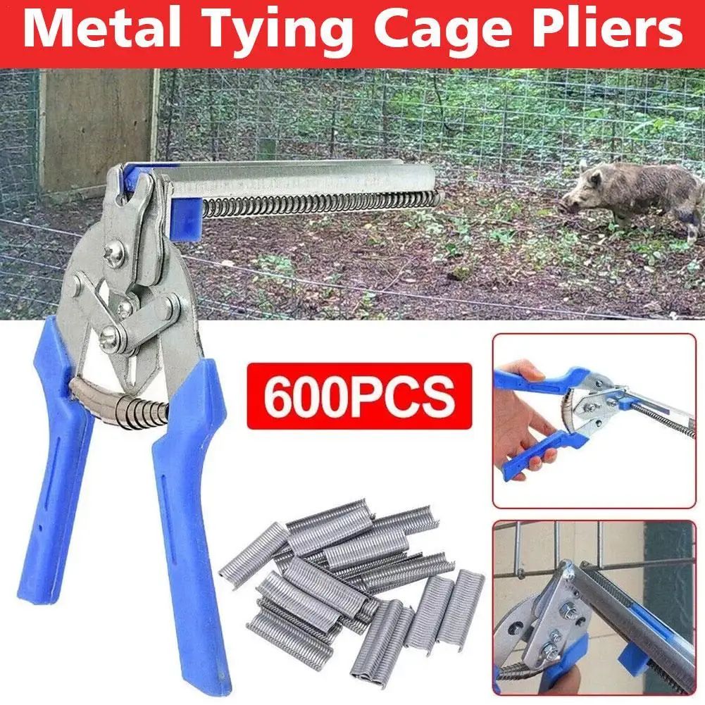 Heavy Duty Anti Slip Hog Ring Plier + 600pcs M Clips - Poultry Chicken ...