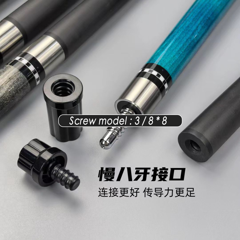 [TP371] Premium Plain Surface Billiard Cue Leather Grip Carbon Fiber ...
