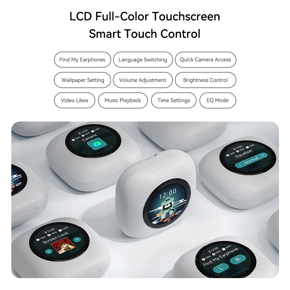 Rock Space X918 Smart Touch Screen OWS Bluetooth Earphones Wireless ...