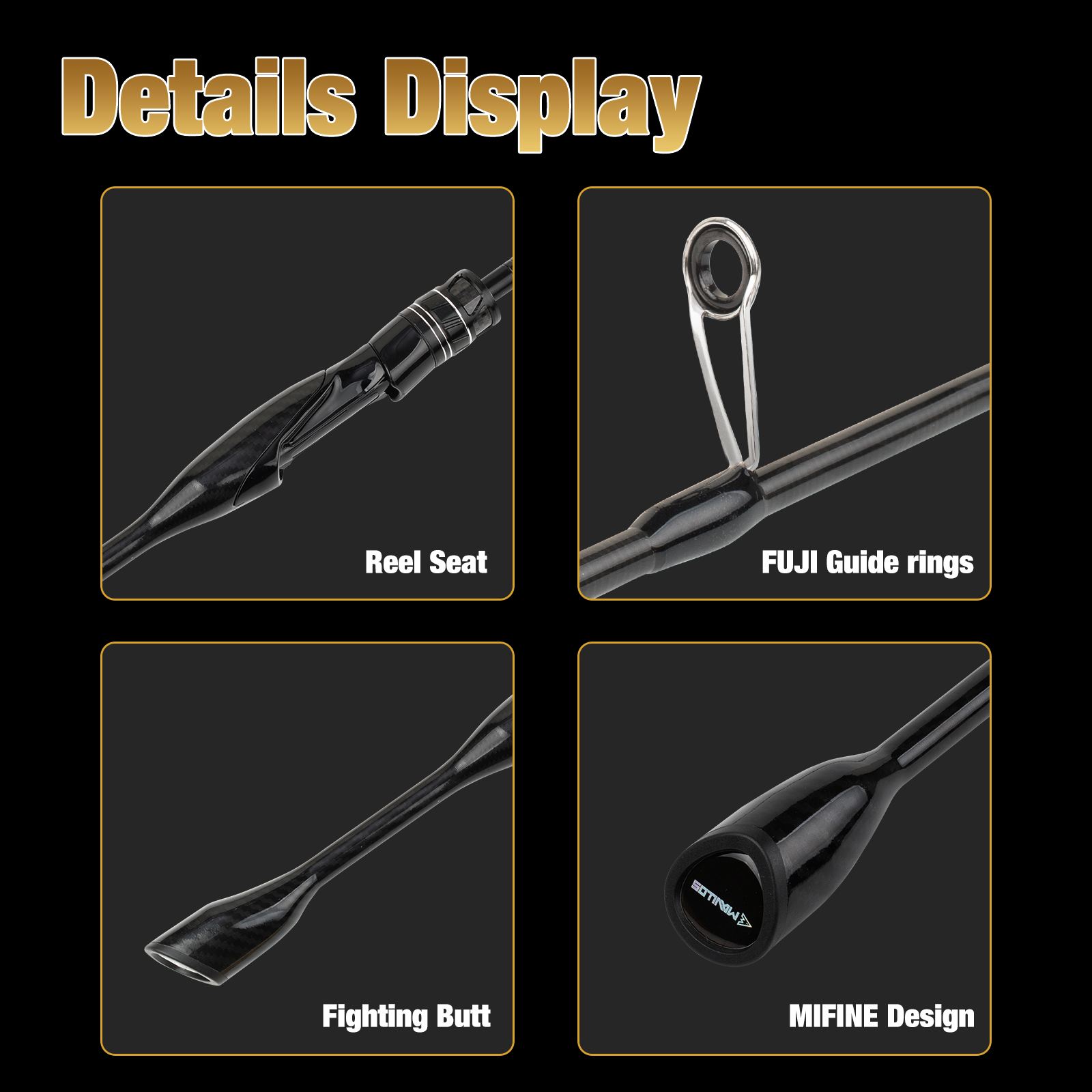 Mavllos INSPIRON Ultra Light Fast Action Travel Spinning/Casting Rod ...