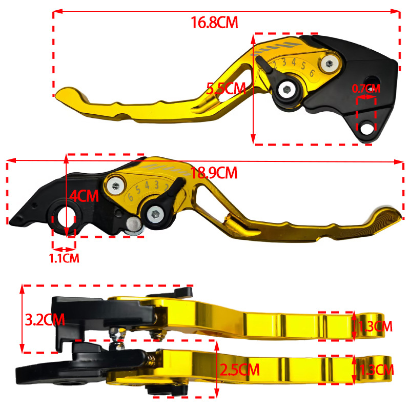 CLICK V2 / CLICK V3 COMBI CNC ALLOY BRAKE LEVER SET FOR HONDA CLICK V2 ...