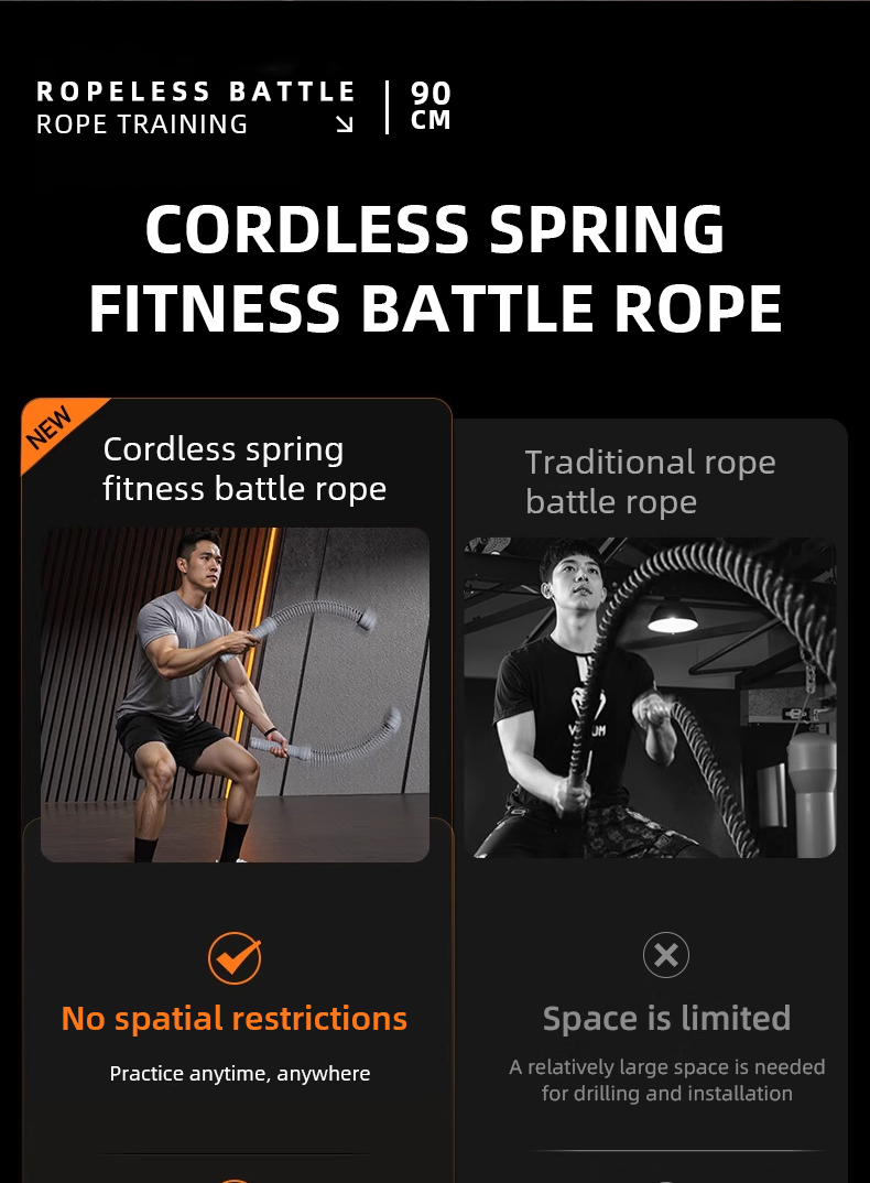 FUYOGI Ropeless Battle Ropes For Women Exercise Cords Arm Muscle ...