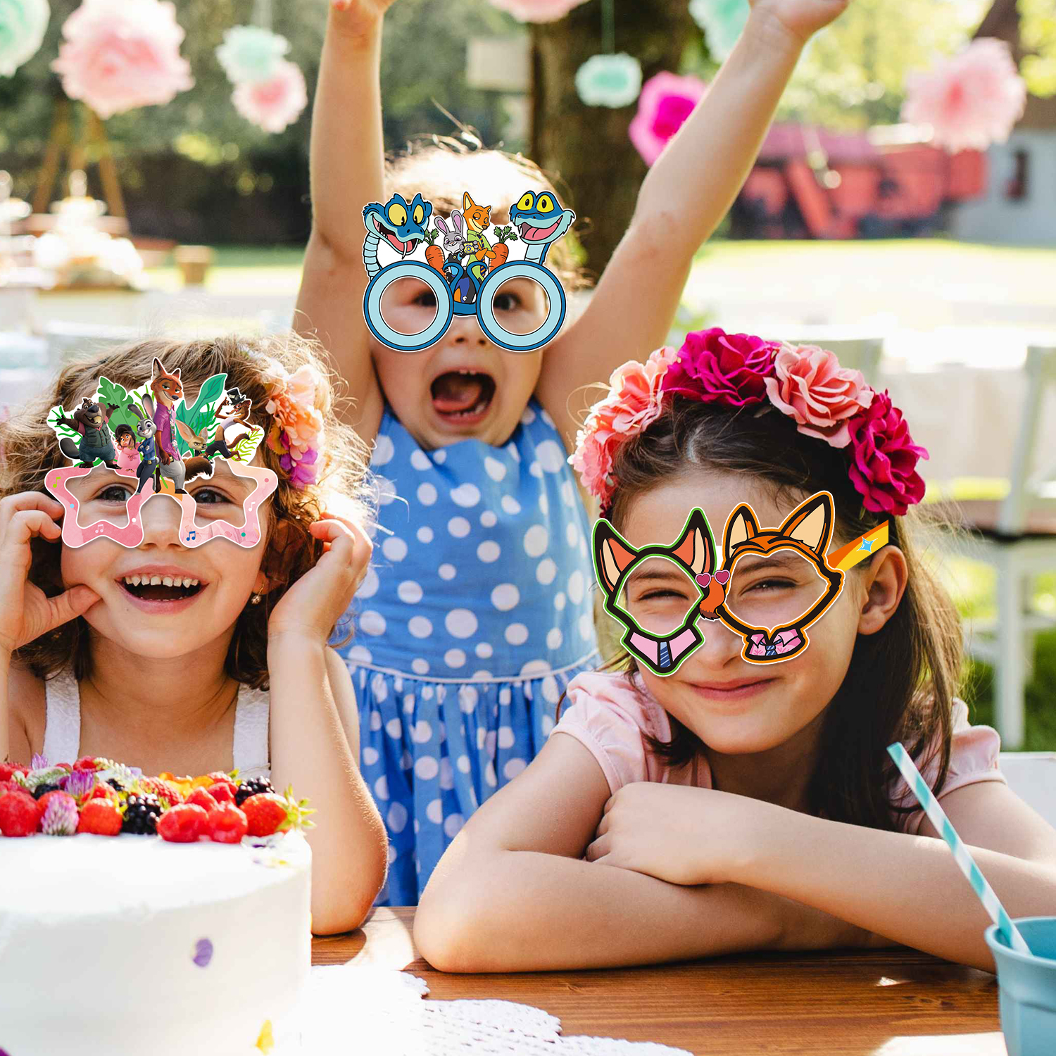 12pcs Zootopia 2 Party Theme Decoration Cartoon Take Photos Paper ...