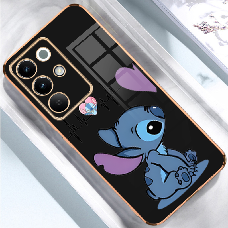 realme C85 5G realme C85 Pro Stitch Love Heart Case Glossy Plating Soft ...