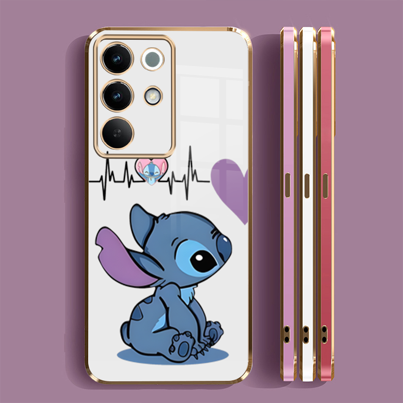 realme C85 5G realme C85 Pro Stitch Love Heart Case Glossy Plating Soft ...