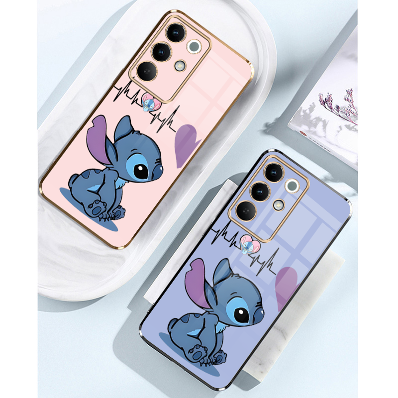 realme C85 5G realme C85 Pro Stitch Love Heart Case Glossy Plating Soft ...