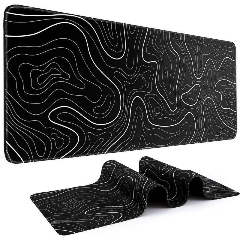 IQUNIX Large gaming terrain keyboard and mouse pad, black, with anti ...