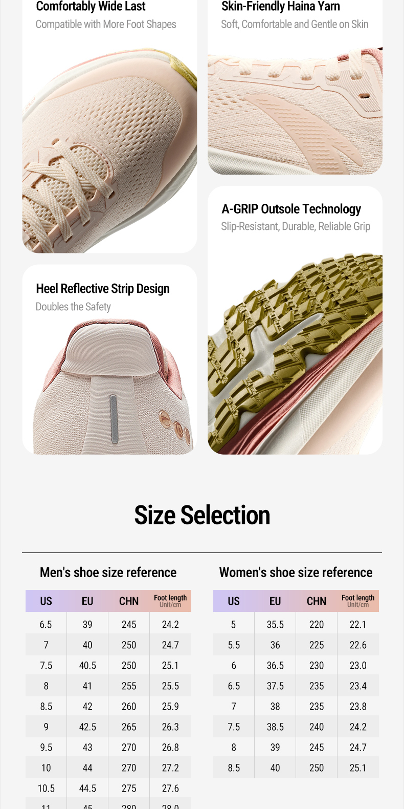 ANTA Women Travel PG 7 2E Widefoot Running Shoes Rebound Breathable ...