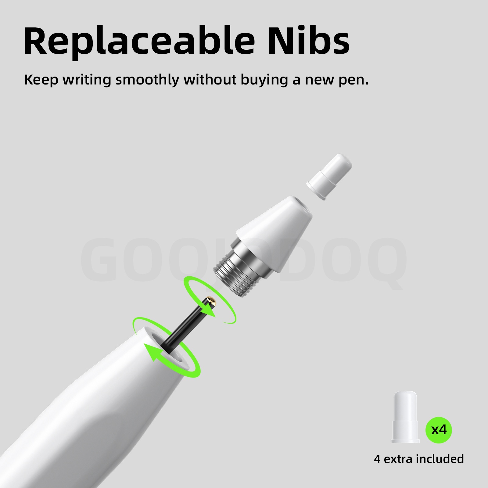 GOOJODOQ Stylus Pens Capacitive Pen Magnetic Attachment for Pad Tablets ...