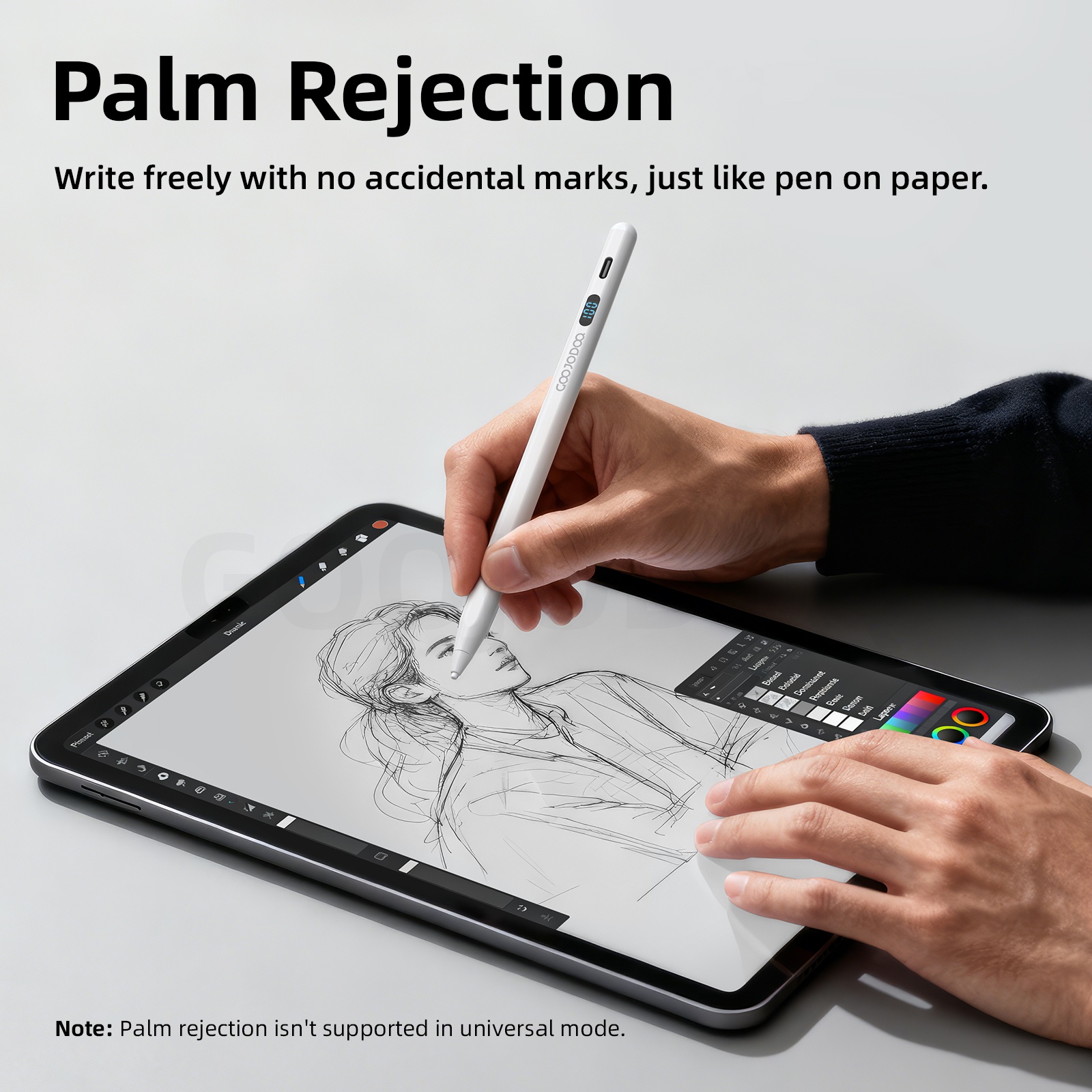 GOOJODOQ Stylus Pens Capacitive Pen Magnetic Attachment for Pad Tablets ...