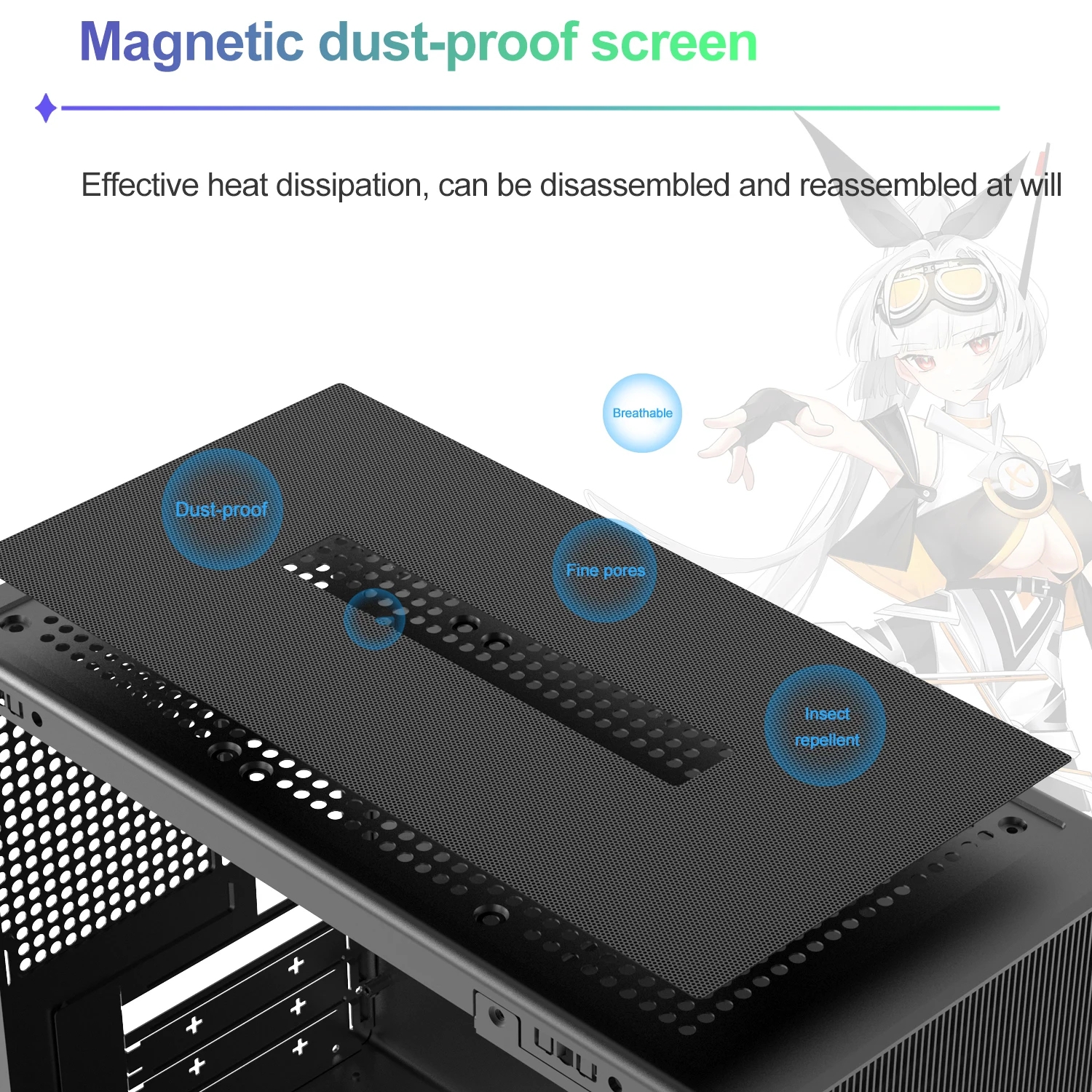 M1 Portable MATX/ITX Mini Tower Case, Compact Gaming PC Case with ...
