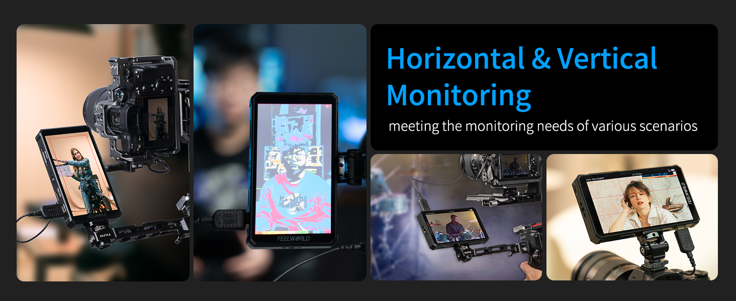 FEELWORLD PS6 5.5 Inch Camera DSLR Field Monitor OLED Vertical ...