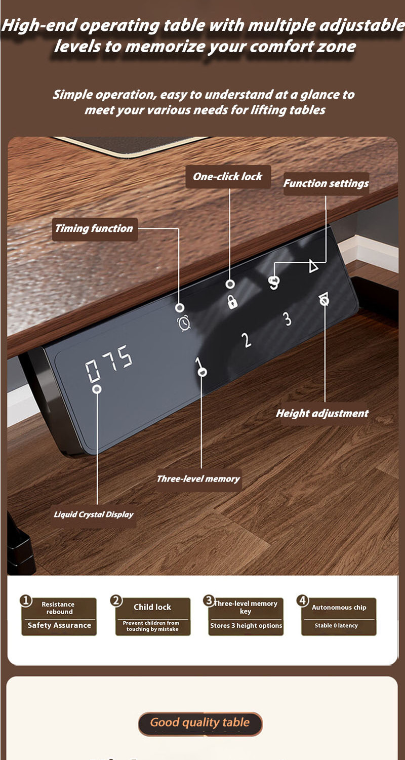 Adjustable Computer Table Hand-cranked Lift Table Standing Laptop Table ...