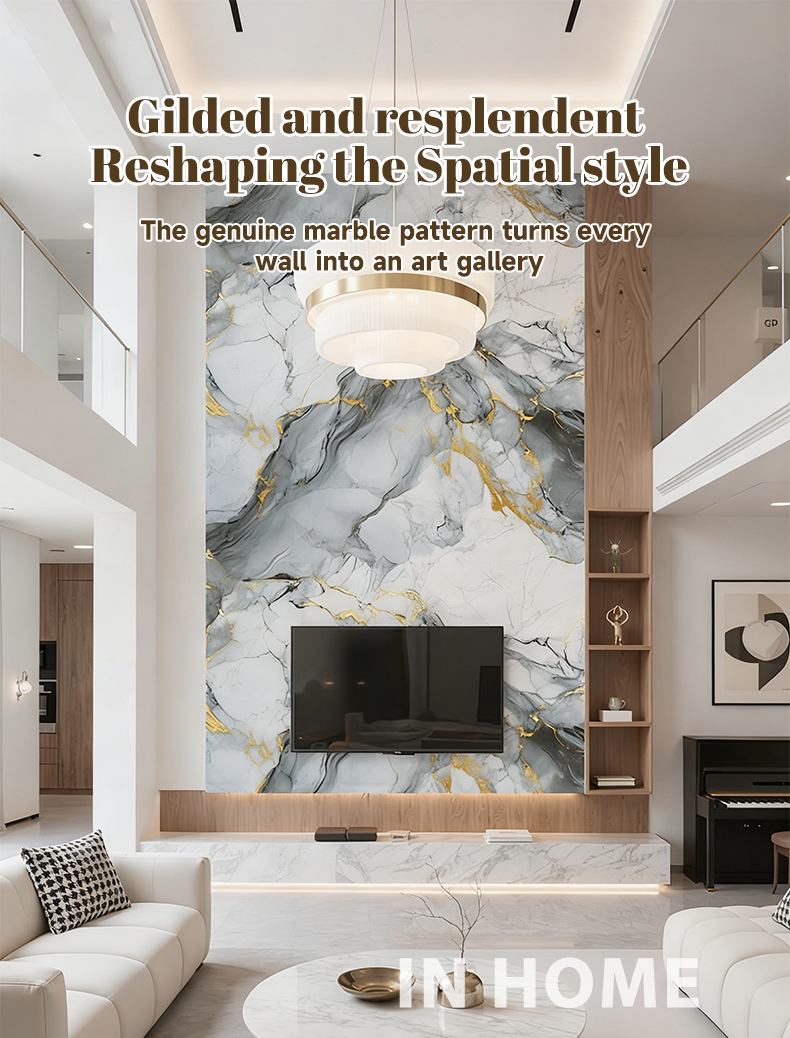 Marble Wall Sticker Wallpaper Roll PVC Waterproof 1.2 x 2.8 Meter ...