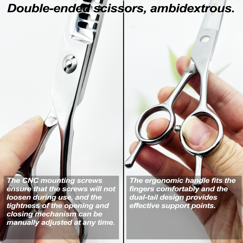 wingsbro 8 inch dog curved shark scissors, pet grooming thinning ...