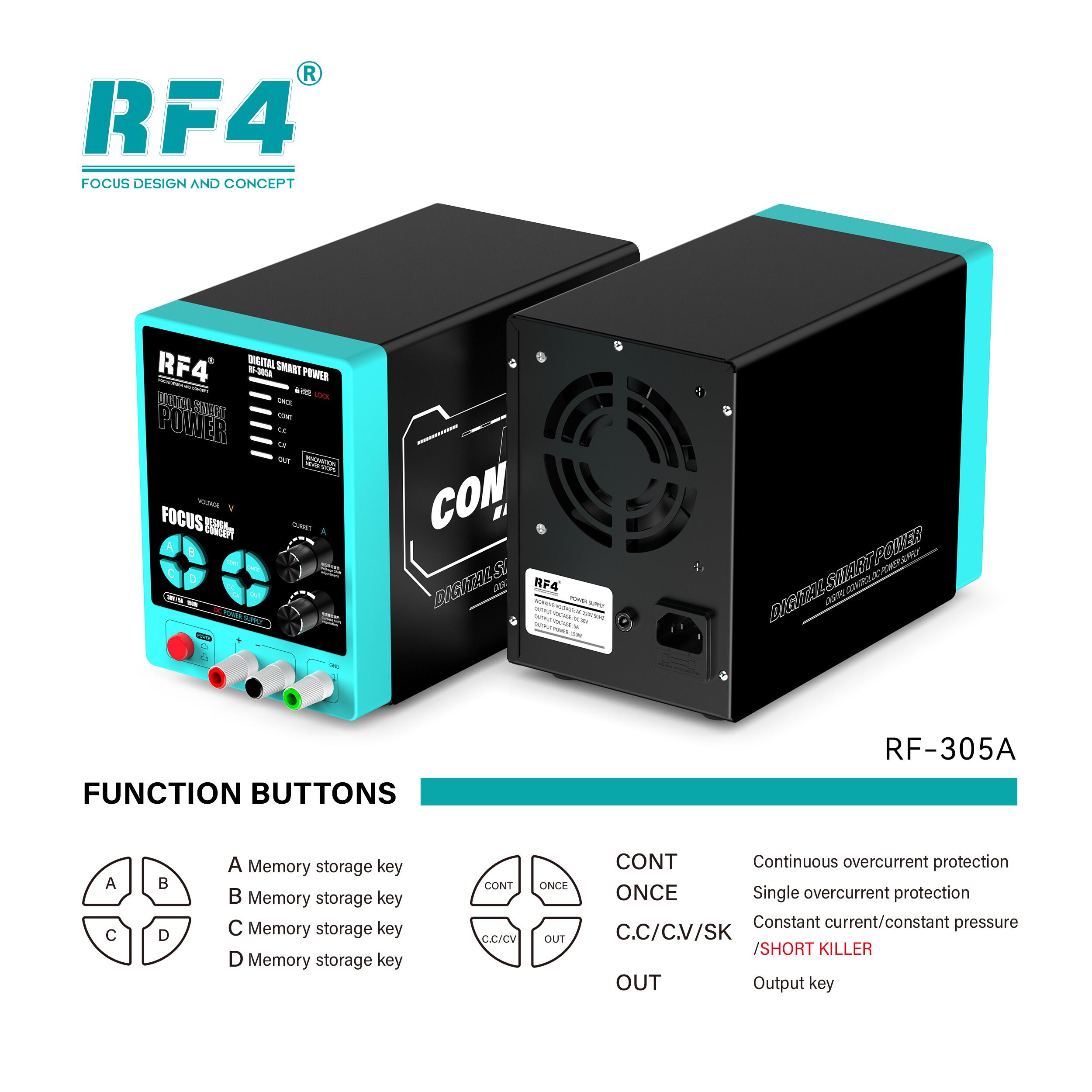 RF4 RF-305A 5A 30V 150W High Precision Adjustable Smart DC Stabilized ...