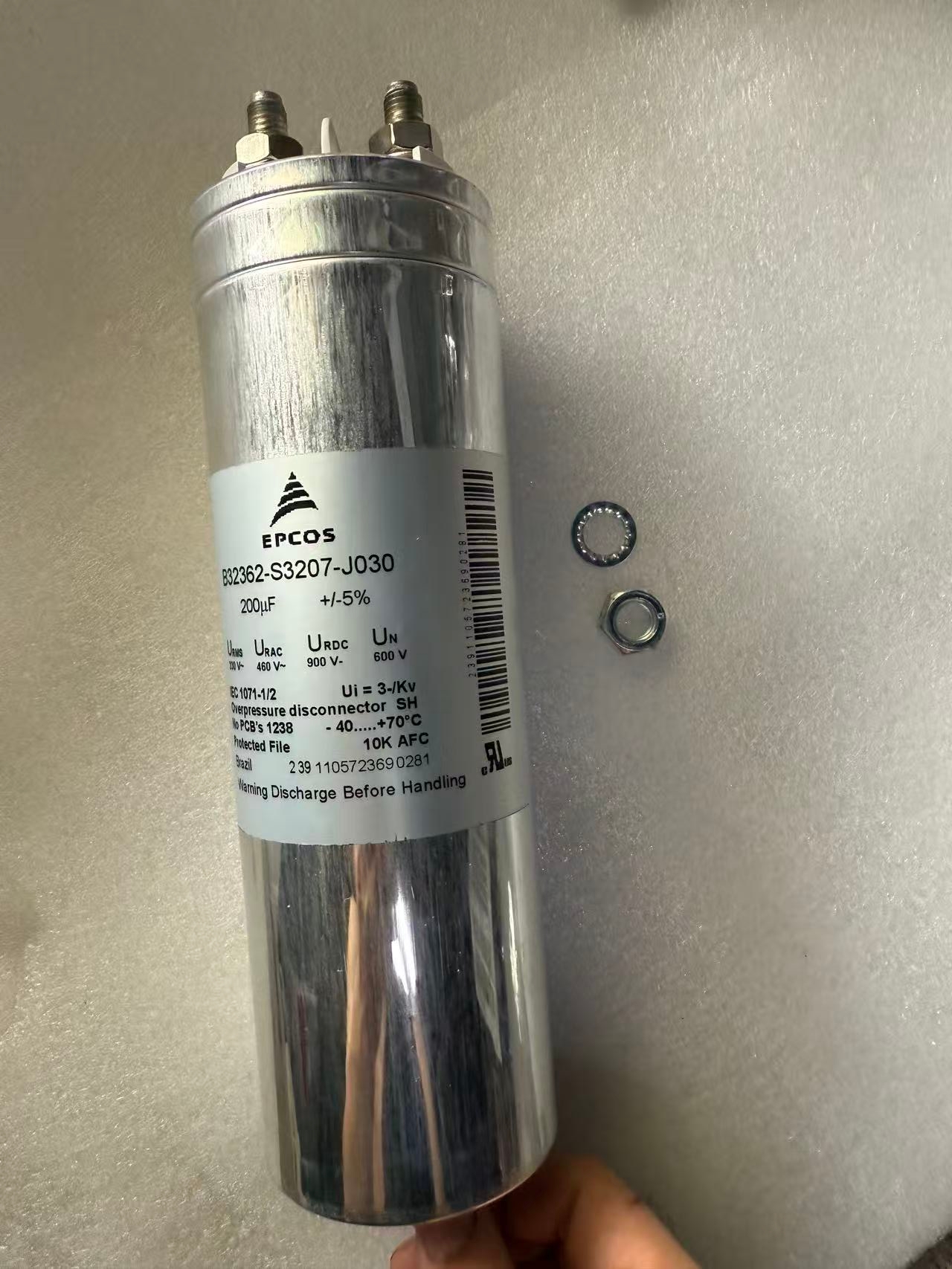 EPCOS 200UF 2025+Year Brand New Inverter Capacitor 75 x 235mm B32362 ...
