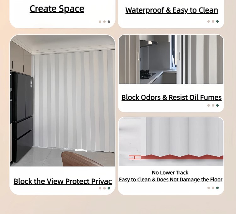 Sliding PVC Accordion Folding Door – Easy to Install, Ideal for Kitchen ...