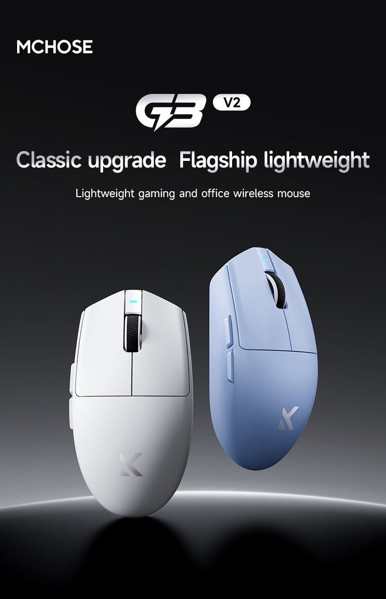 MCHOSE G3V2 PAW3311/3395 Dual 8K High-Performance Wireless Gaming Mouse ...