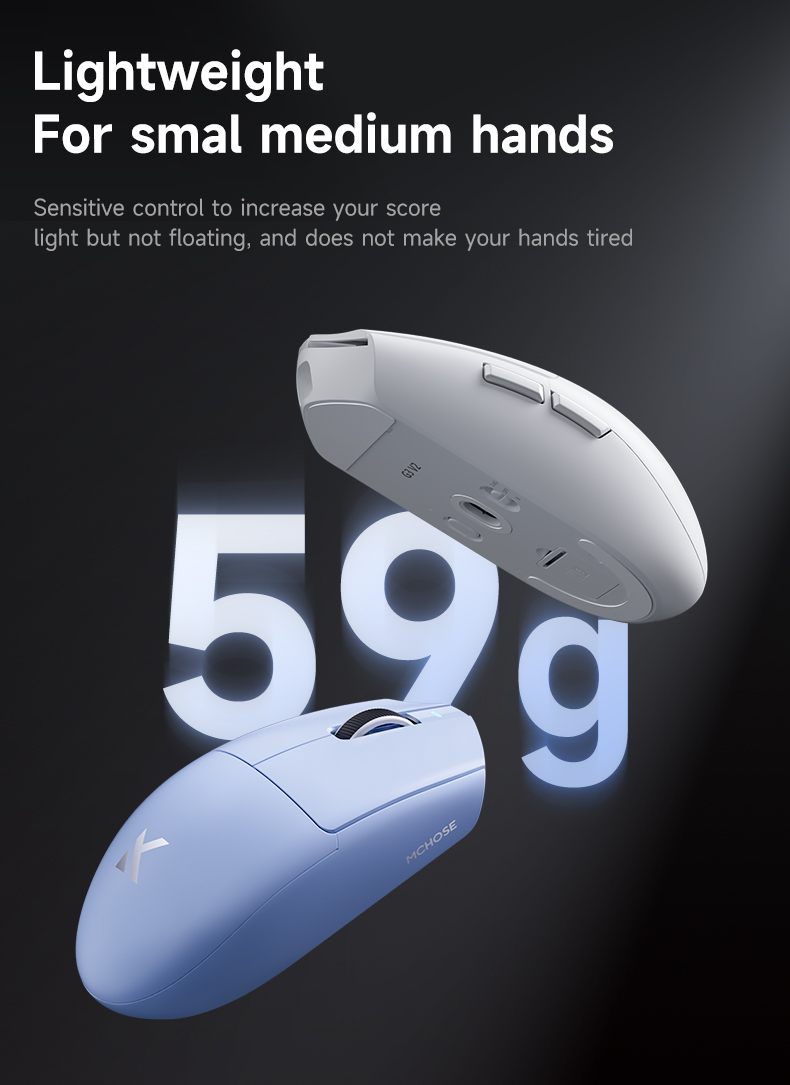 MCHOSE G3V2 PAW3311/3395 Dual 8K High-Performance Wireless Gaming Mouse ...
