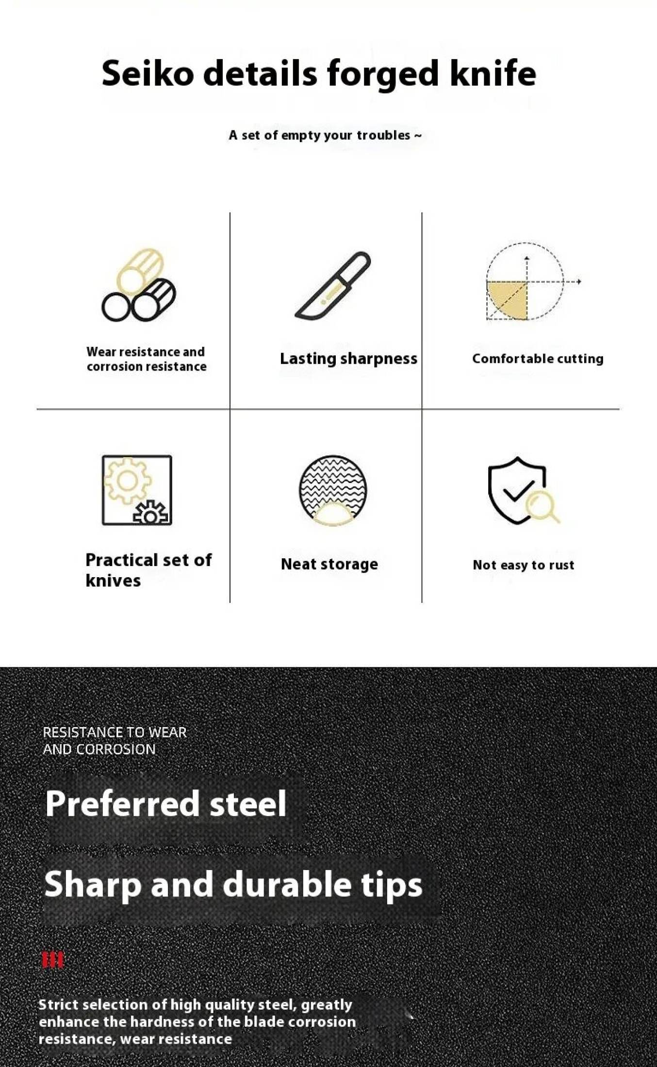 German Damascus 7-Piece Knife Set | Ultra-Sharp Steel | Storage Block ...