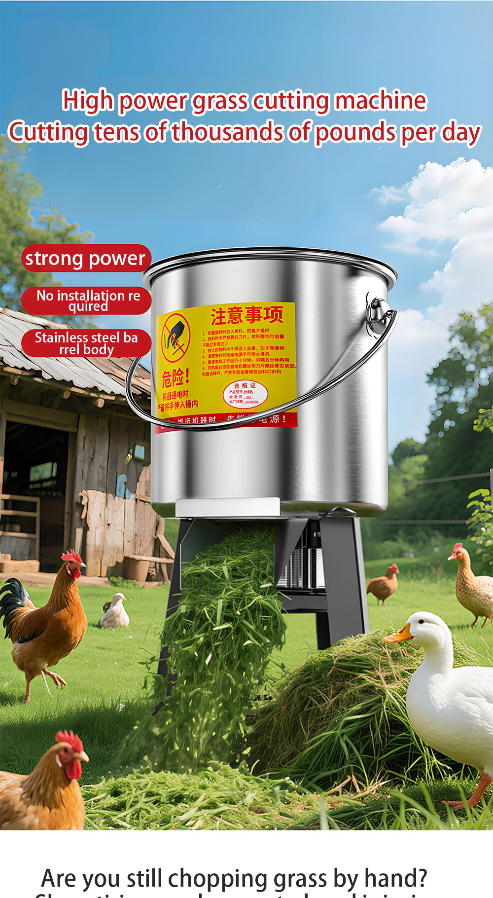 NEW 2026 Agri-Industrial Chopper Grinder(Stainless Steel )- 1 Day 10 ...