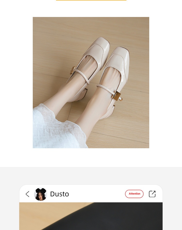DUSTO Women‘s Mary Jane Shoes High Heels Women's Shoes Heels high 3.3cm ...