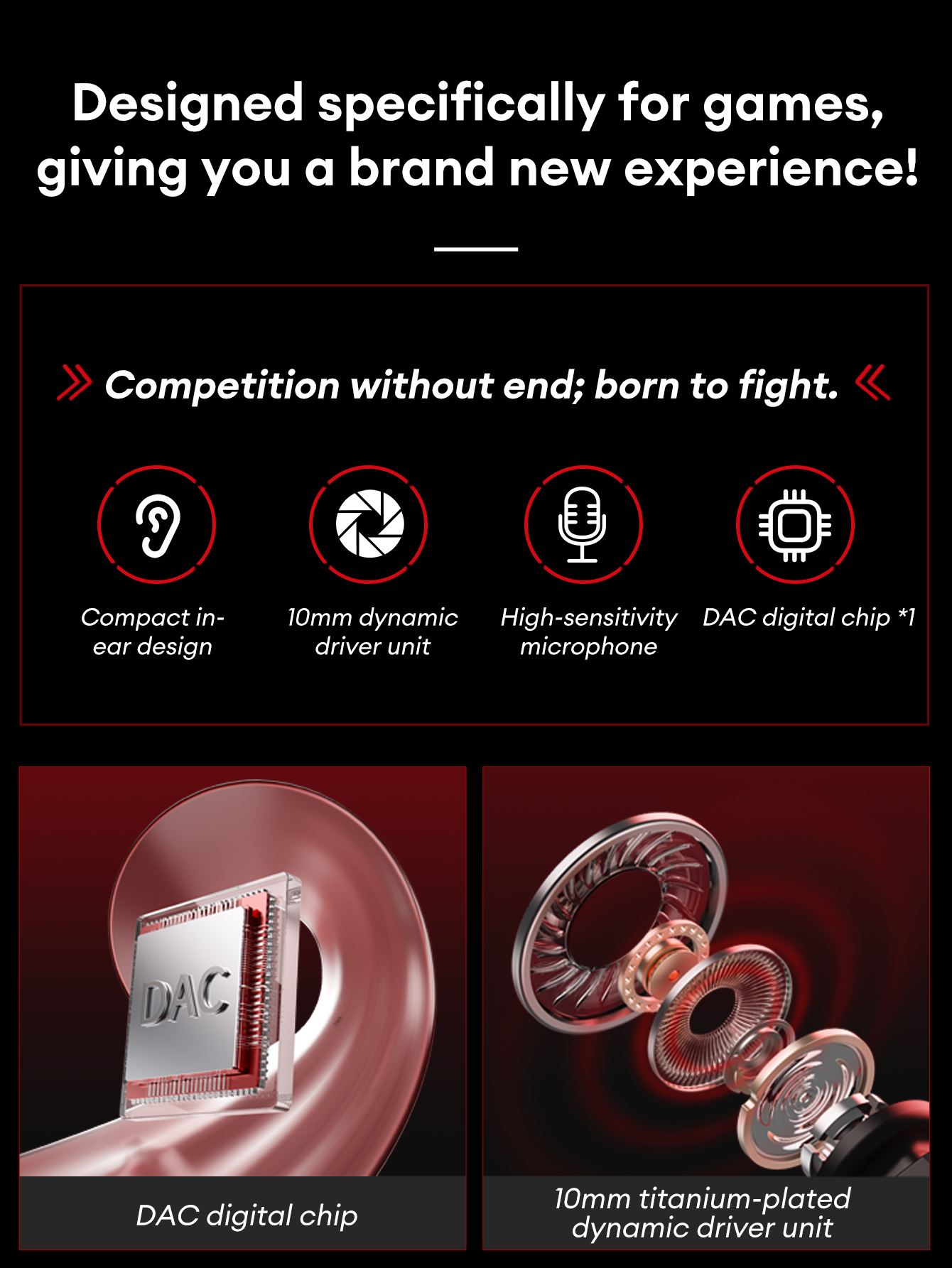 Lenovo YF38 Wired Earphones and In-Ear Gaming Headphones with 10mm ...