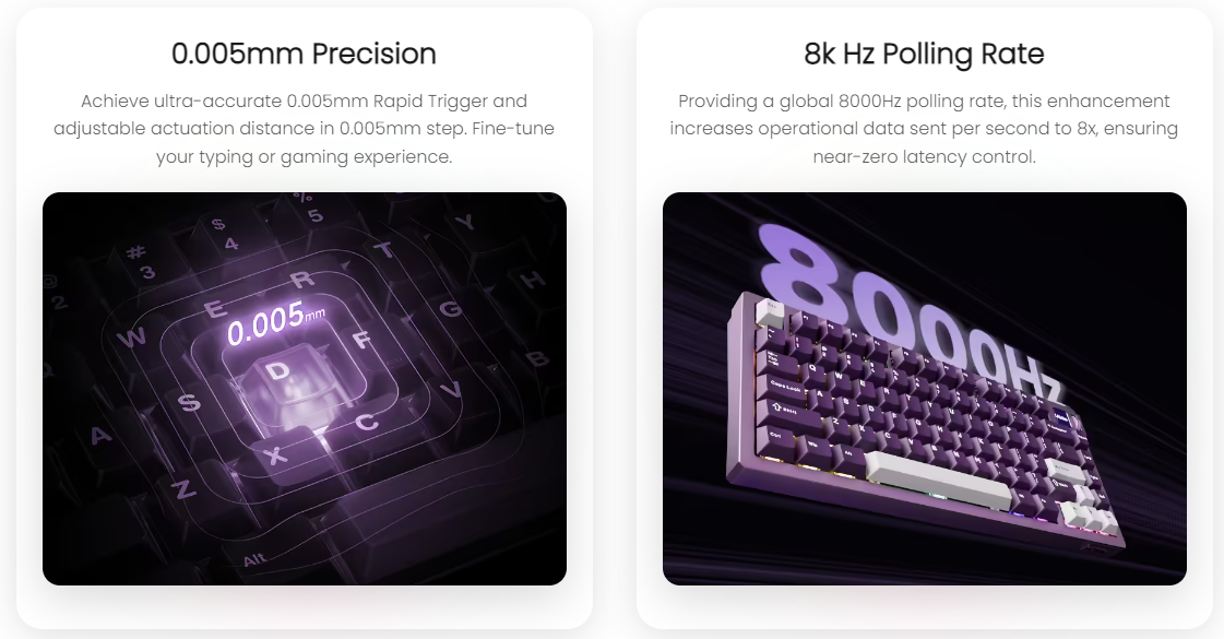 Akko MOD007 V5 HE Magnetic Keyboard with Display Screen 75% RT 0.005mm ...