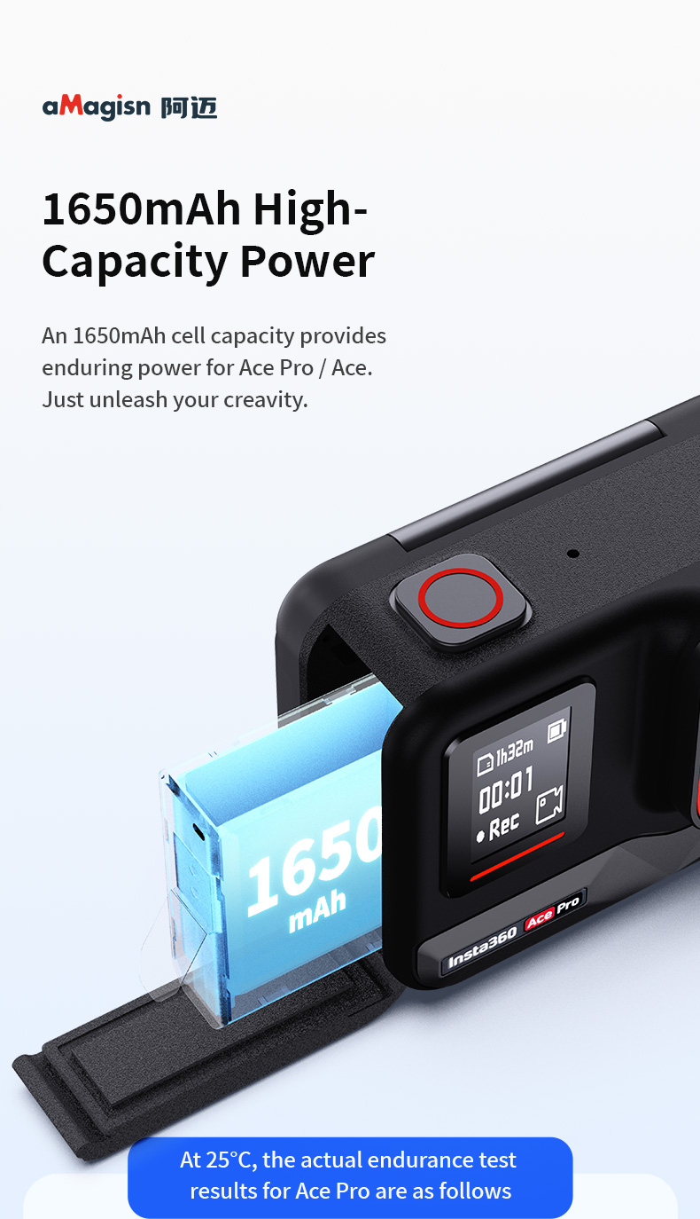 aMagisn Rechargeable Battery Ace Pro 2 Li-on Batteries for Ins360 Ace ...