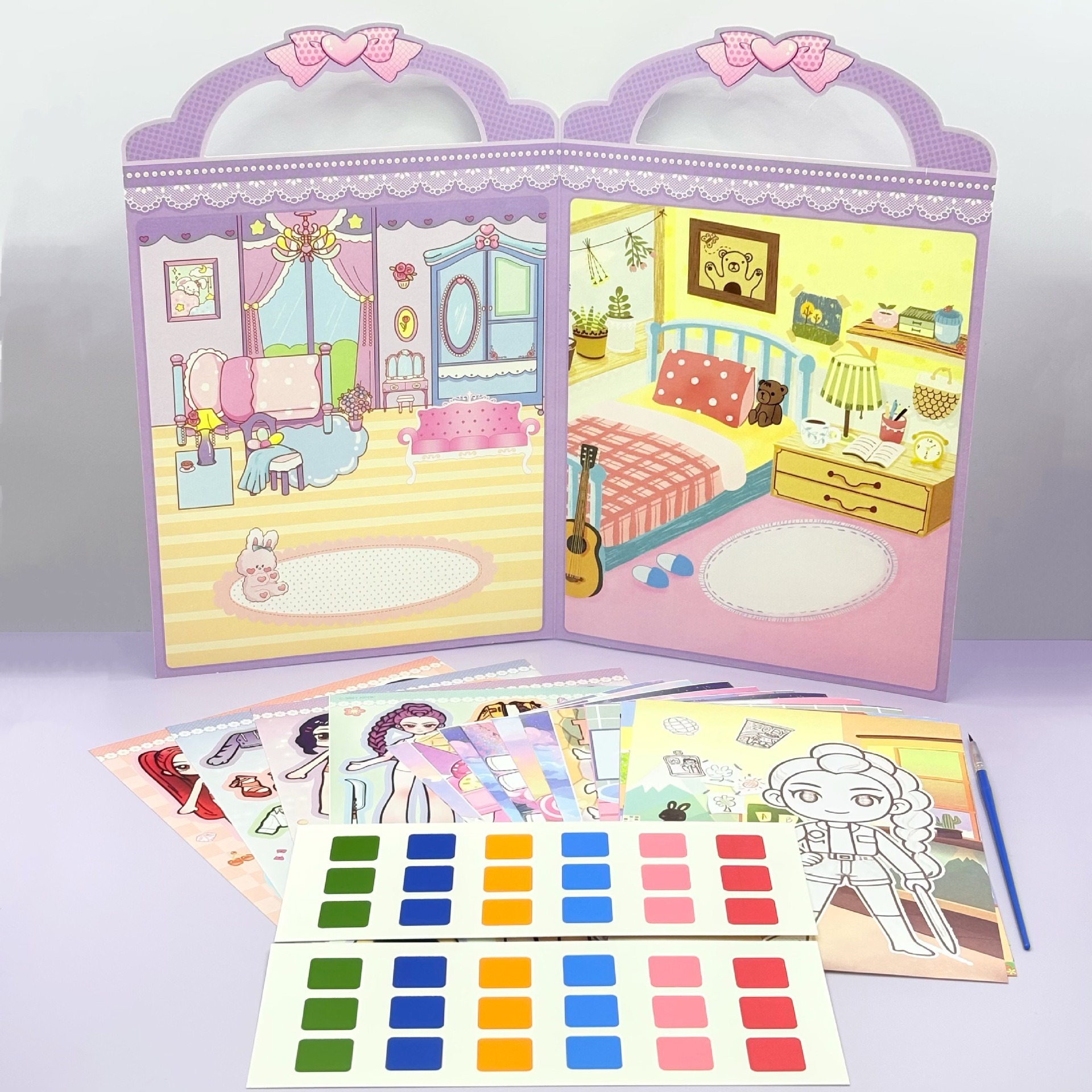 Funny KPop Demon Hunters Coloring Book Dress Up Stickers For Kids DIY ...