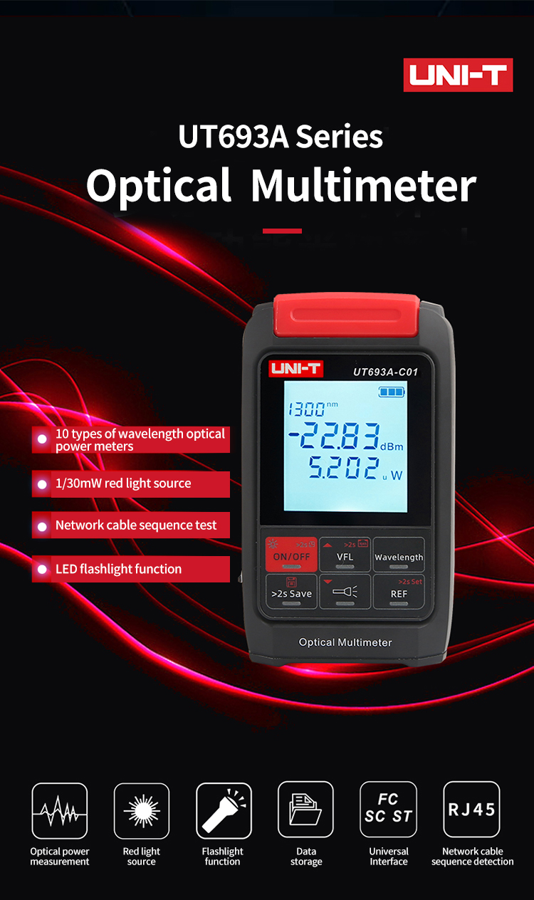 UNI-T UT693A Series Optical Multimeter 1mW 30mW With 10 Types Of ...