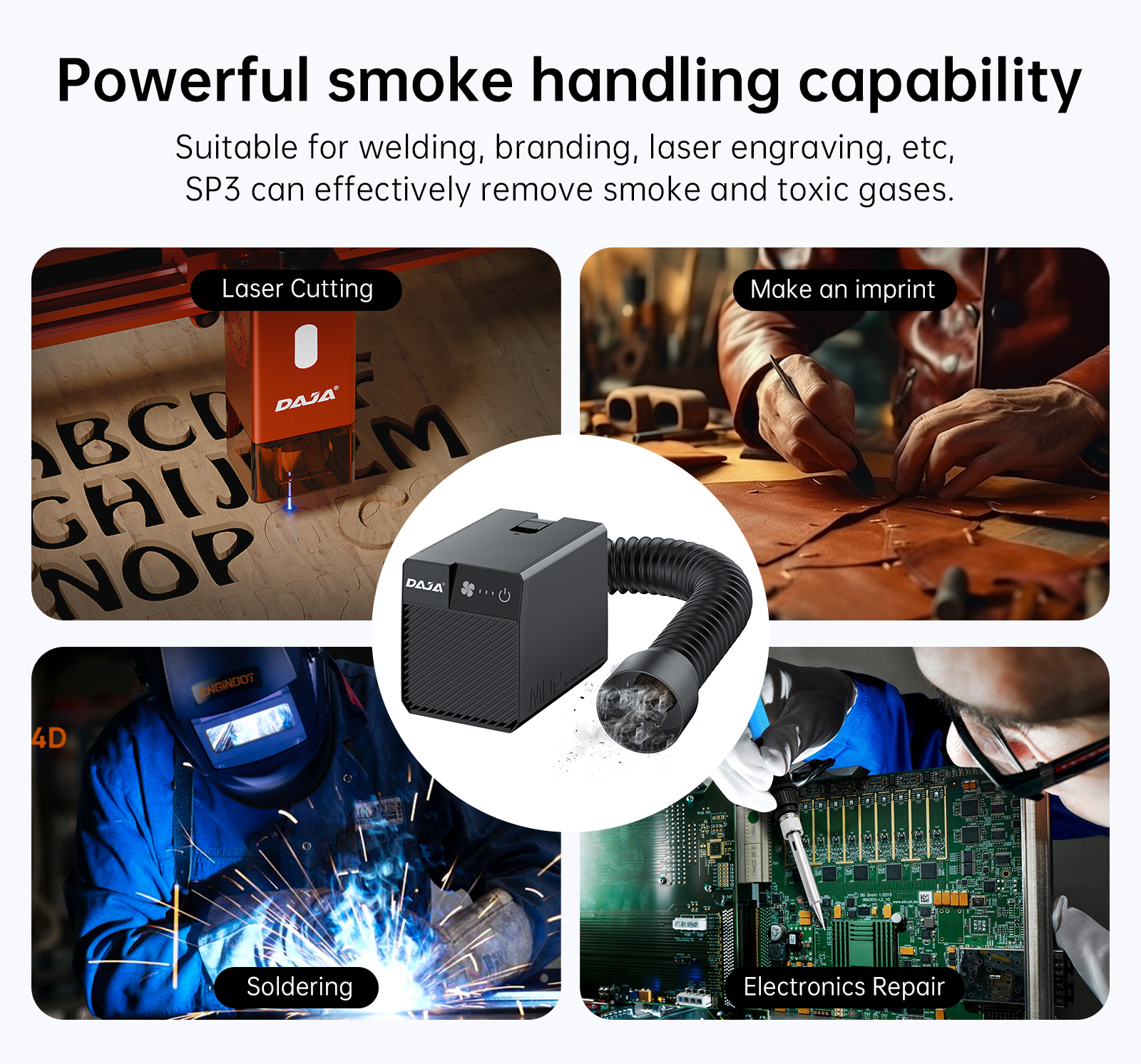 DAJA SP3 Laser Engraving Machine Smoke Purifier Auxiliary Tool Studio ...