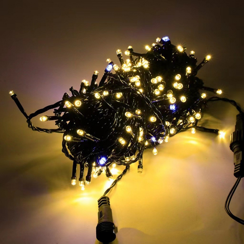 20m Waterproof LED String Lights, 200 Bulbs, Flashing Twinkles, Outdoor ...
